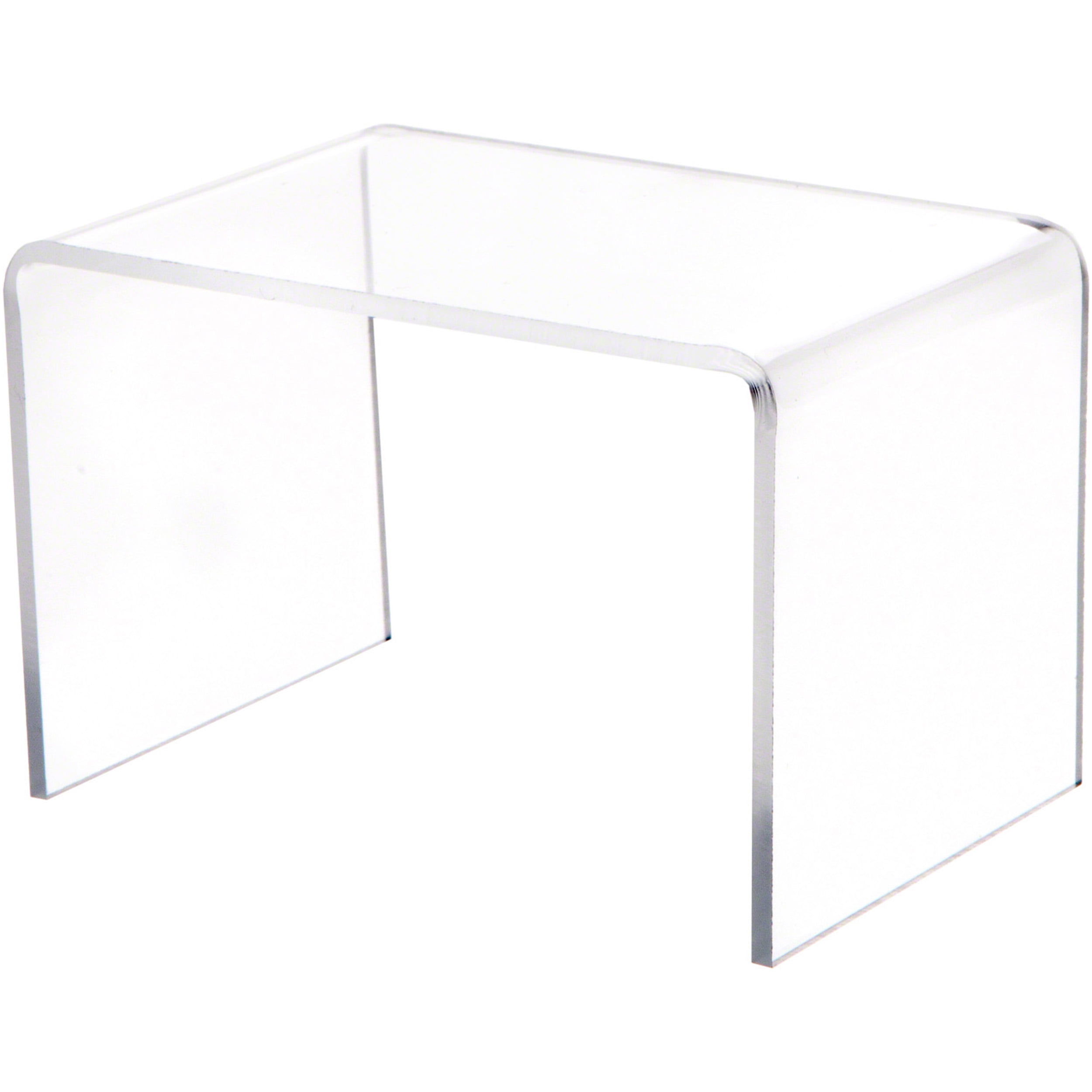 Plymor Clear Acrylic Rectangular Display Riser, 3" H x 4.5" W x 3" D (1 ...