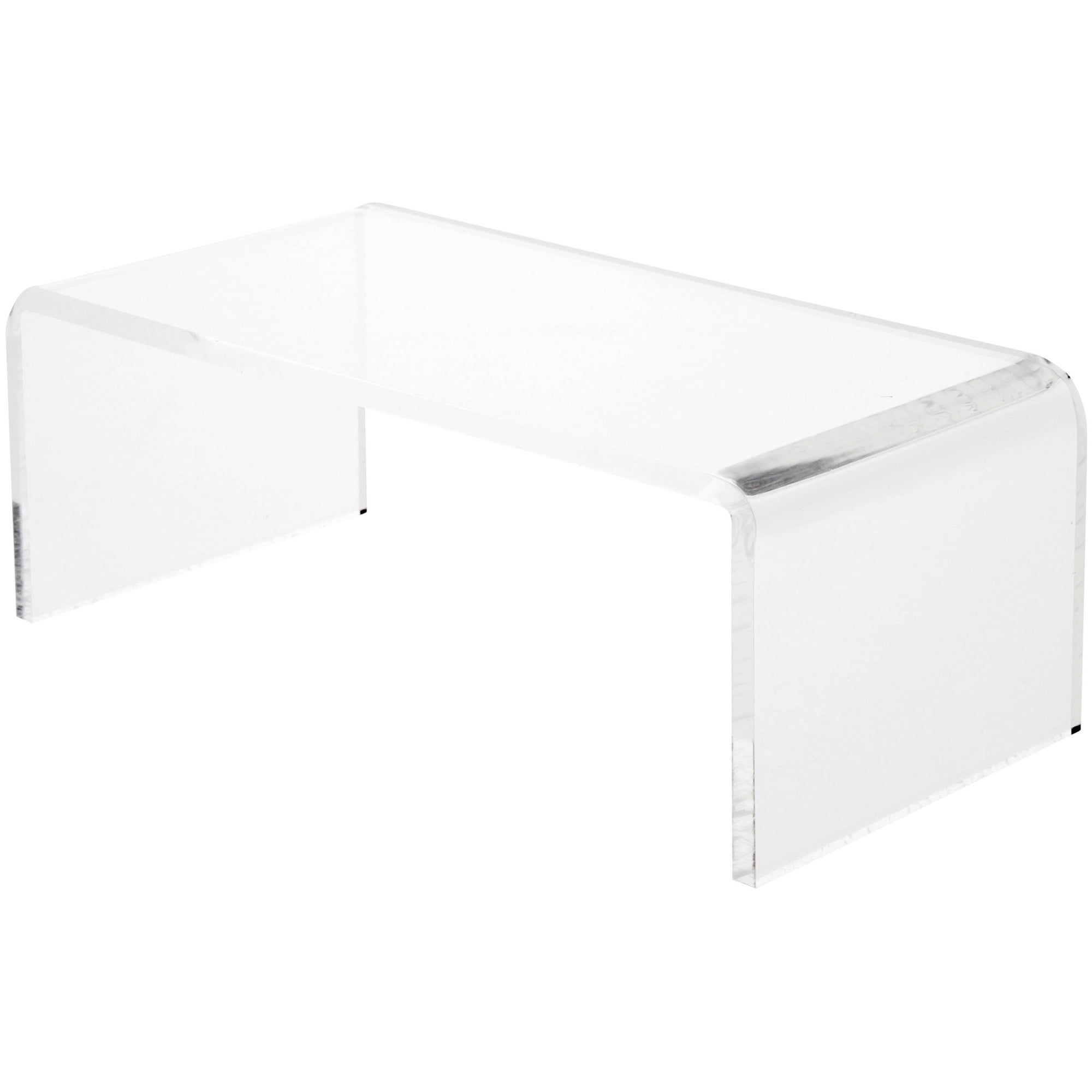 Plymor Clear Acrylic Rectangular Display Riser, 3" H x 8" W x 4" D (1/4 ...
