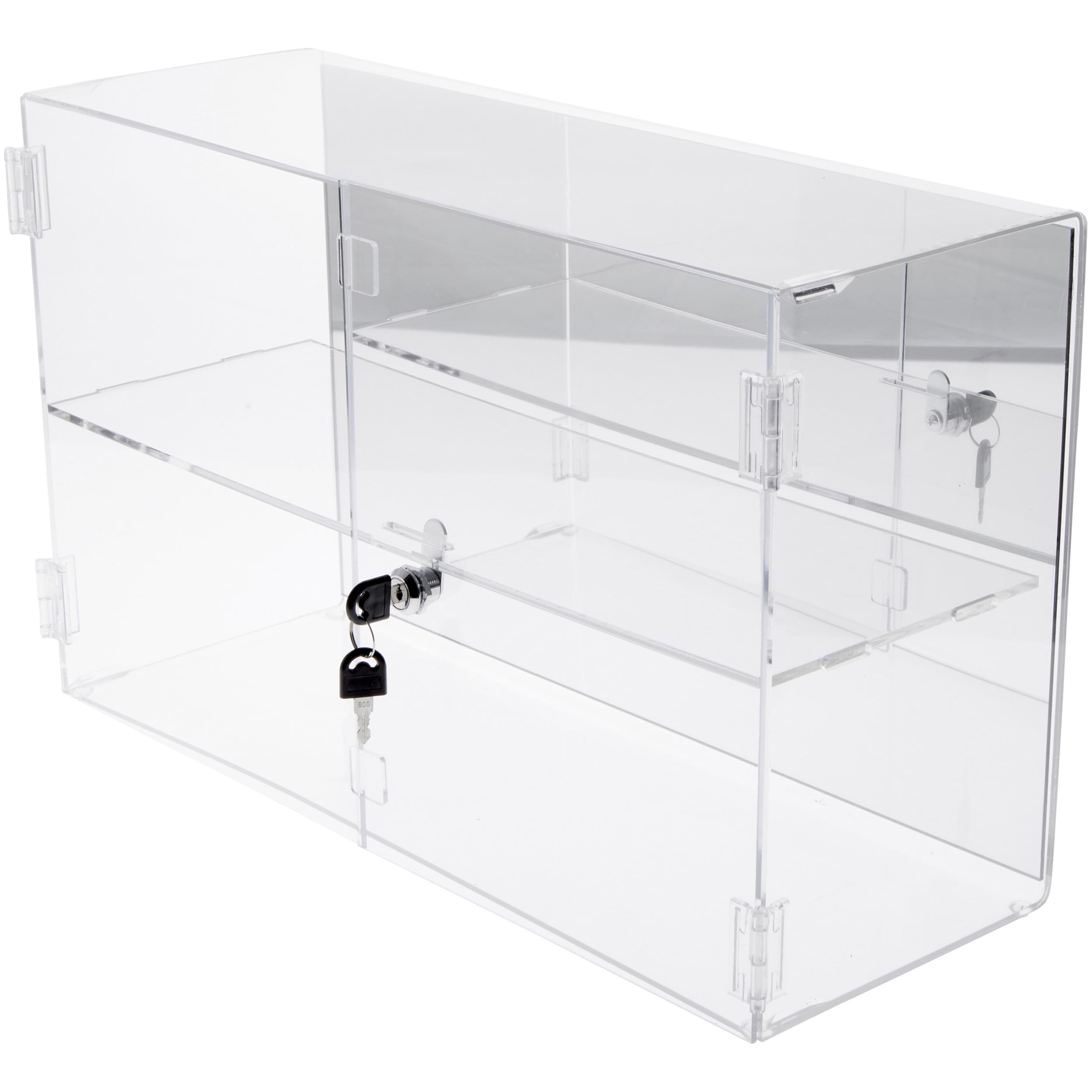 Plymor Clear Acrylic Rectangular Locking Display Case, 1 Shelf ...