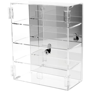 Plymor Clear Acrylic Hexagonal Locking Display Case, Rotating Base, 2 ...