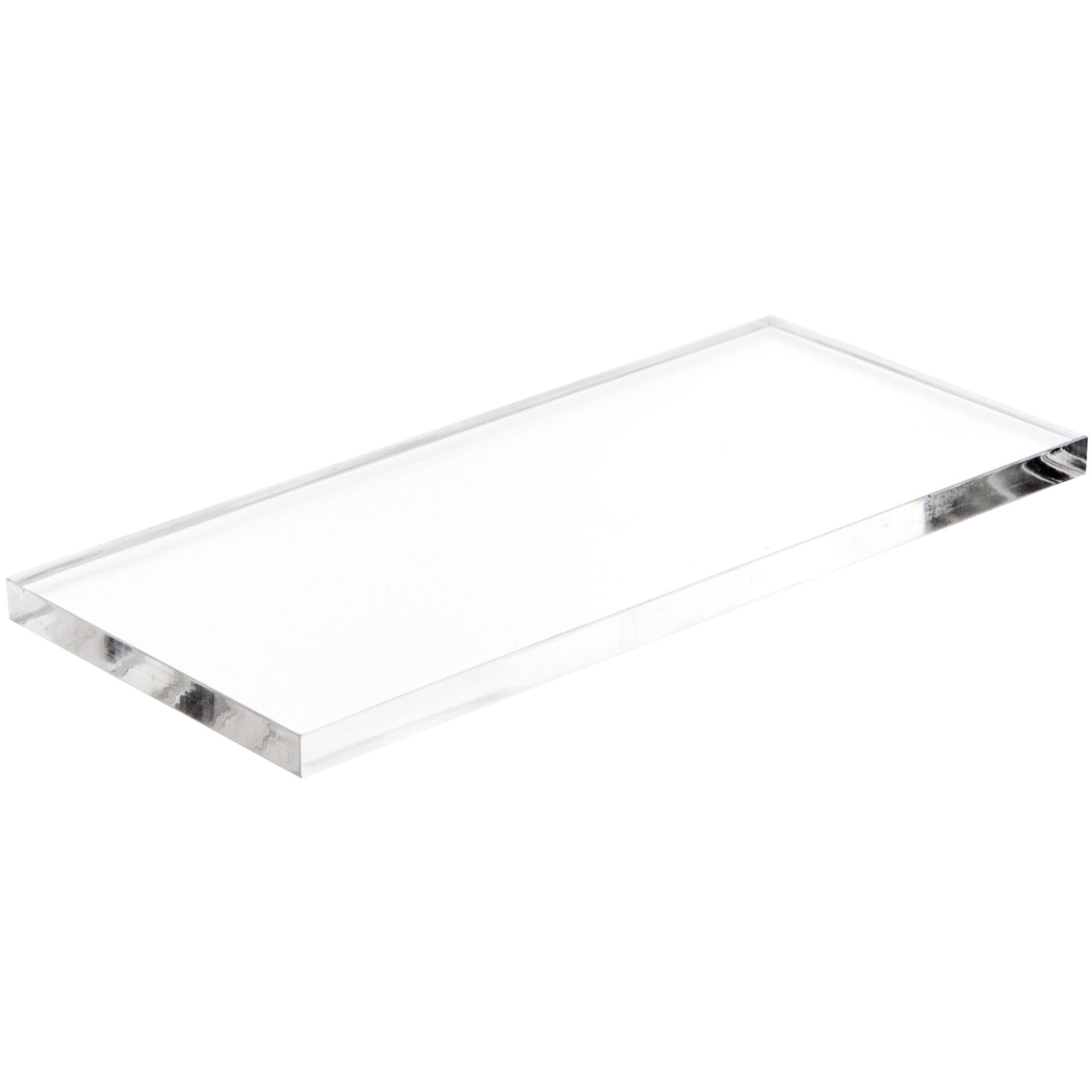 Plymor Clear Acrylic Rectangular Standard-Edge Display Base, 4" W x 2 ...