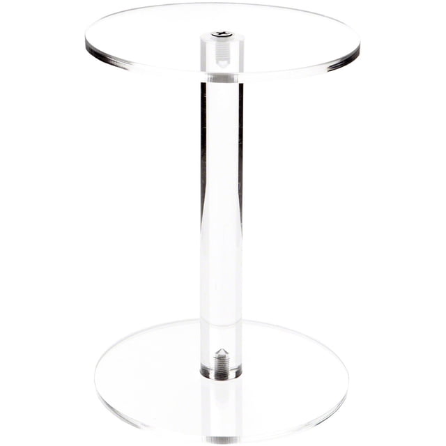 Plymor Clear Acrylic Round Barbell Pedestal Display Riser, 8" H x 6" D ...