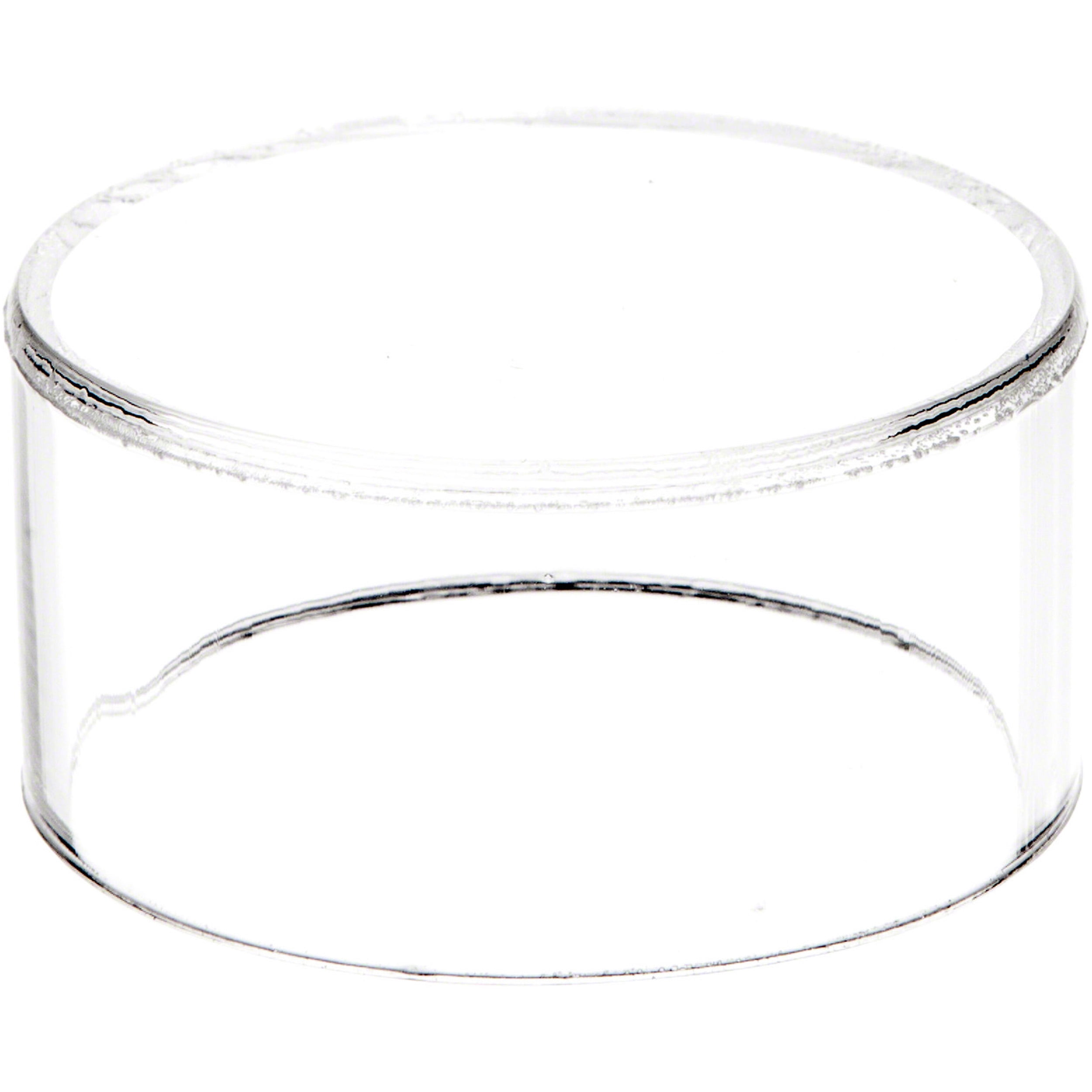 Plymor Clear Acrylic Round Cylinder Display Riser, 1.5" H x 3" D (3 ...