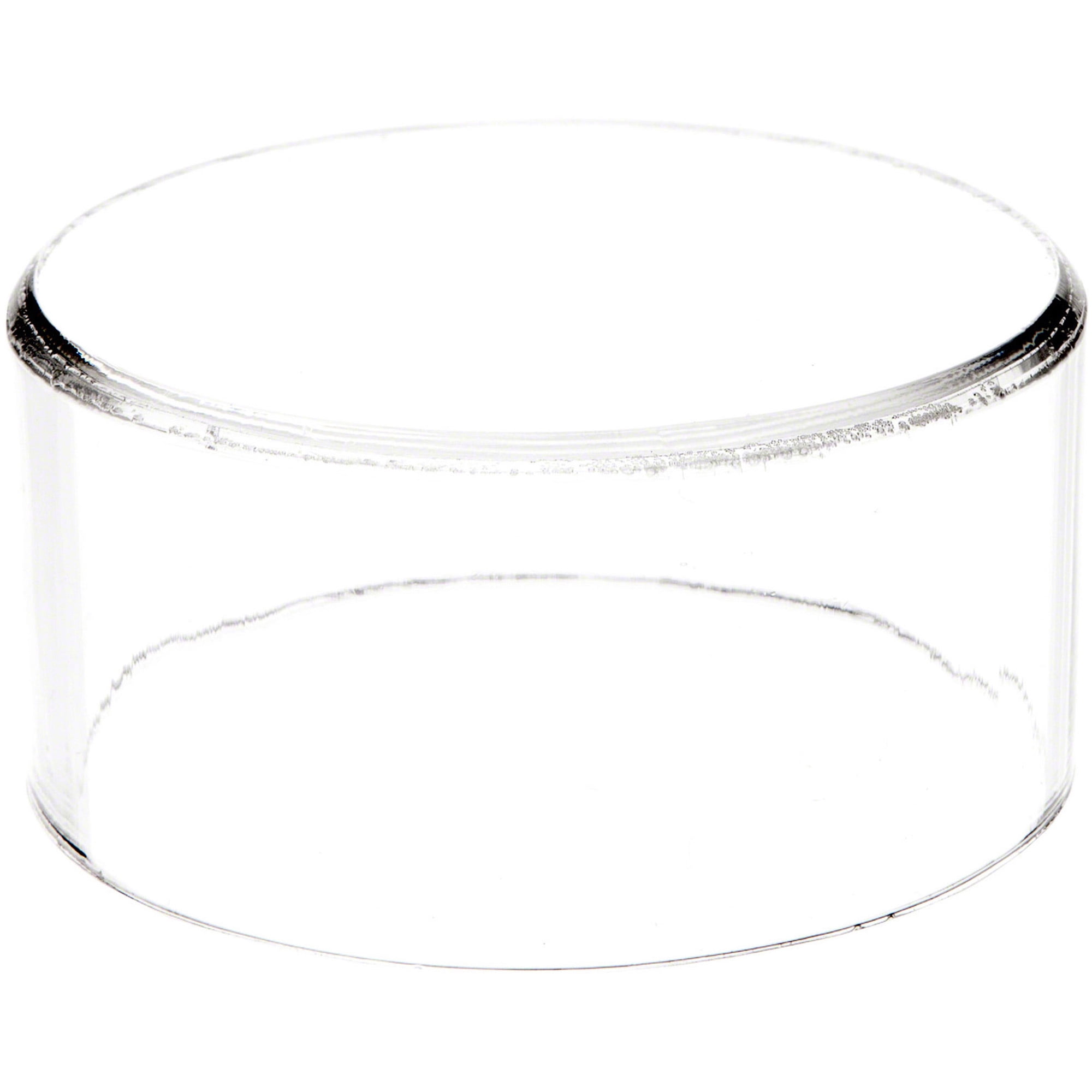 Plymor Clear Acrylic Round Cylinder Display Riser, 2" H x 4" D (2 Pack ...