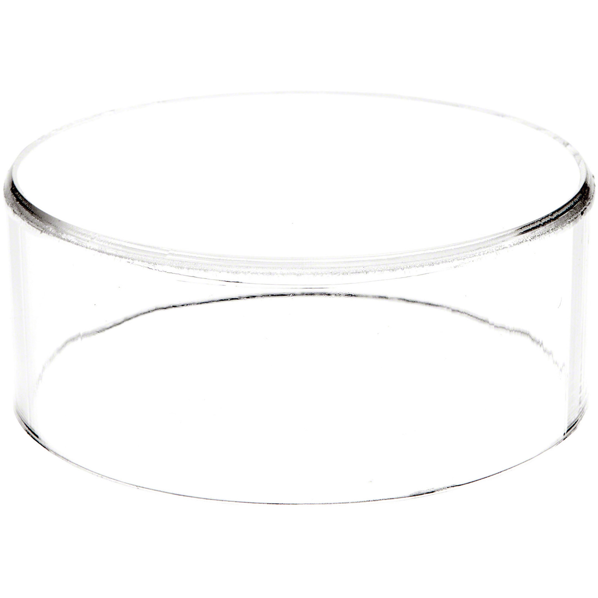 Plymor Clear Acrylic Round Cylinder Display Riser, 2" H x 5" D (3 Pack ...