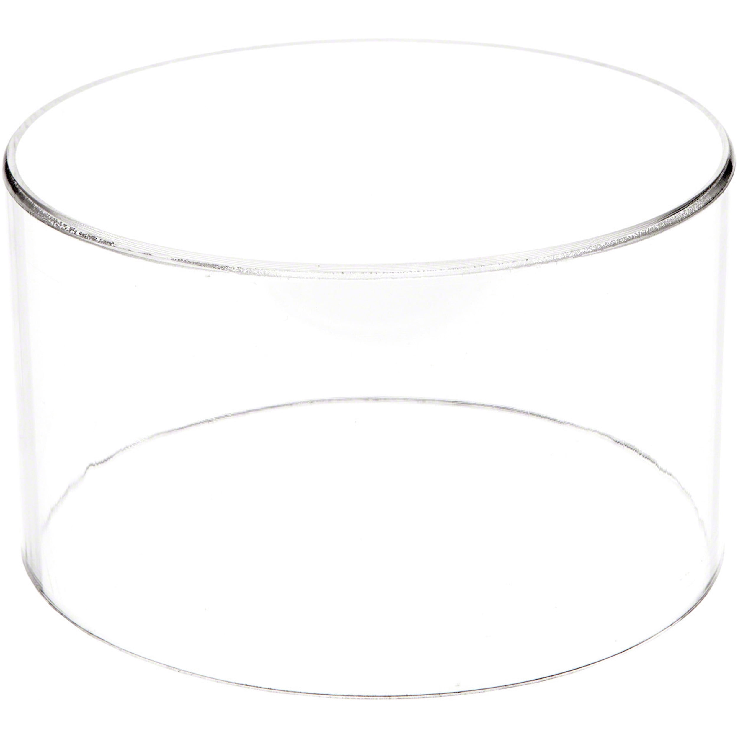 Plymor Clear Acrylic Round Cylinder Display Riser, 4" H x 7" D (3 Pack ...