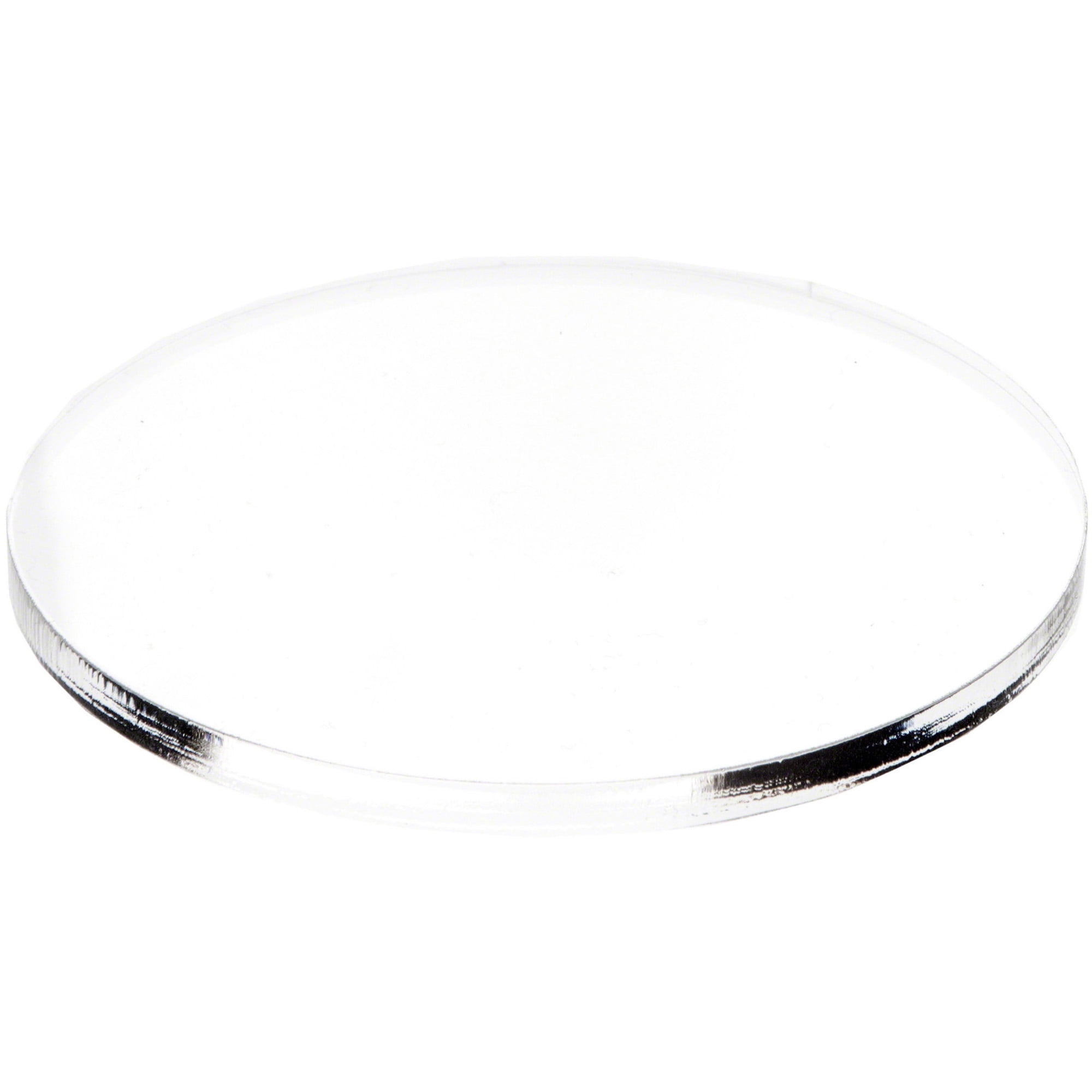 Plymor Clear Acrylic Round Standard-Edge Display Base, 4