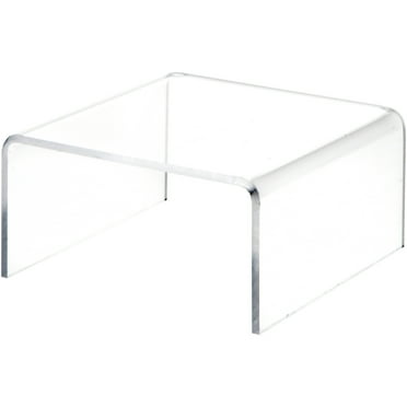 Plymor Clear Acrylic Display Riser with Tray Handles, 4" H x 18" W x 12 ...