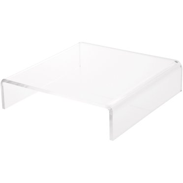 Plymor Clear Acrylic Short Square Display Riser, 4" H x 8" W x 8" D (1/ ...