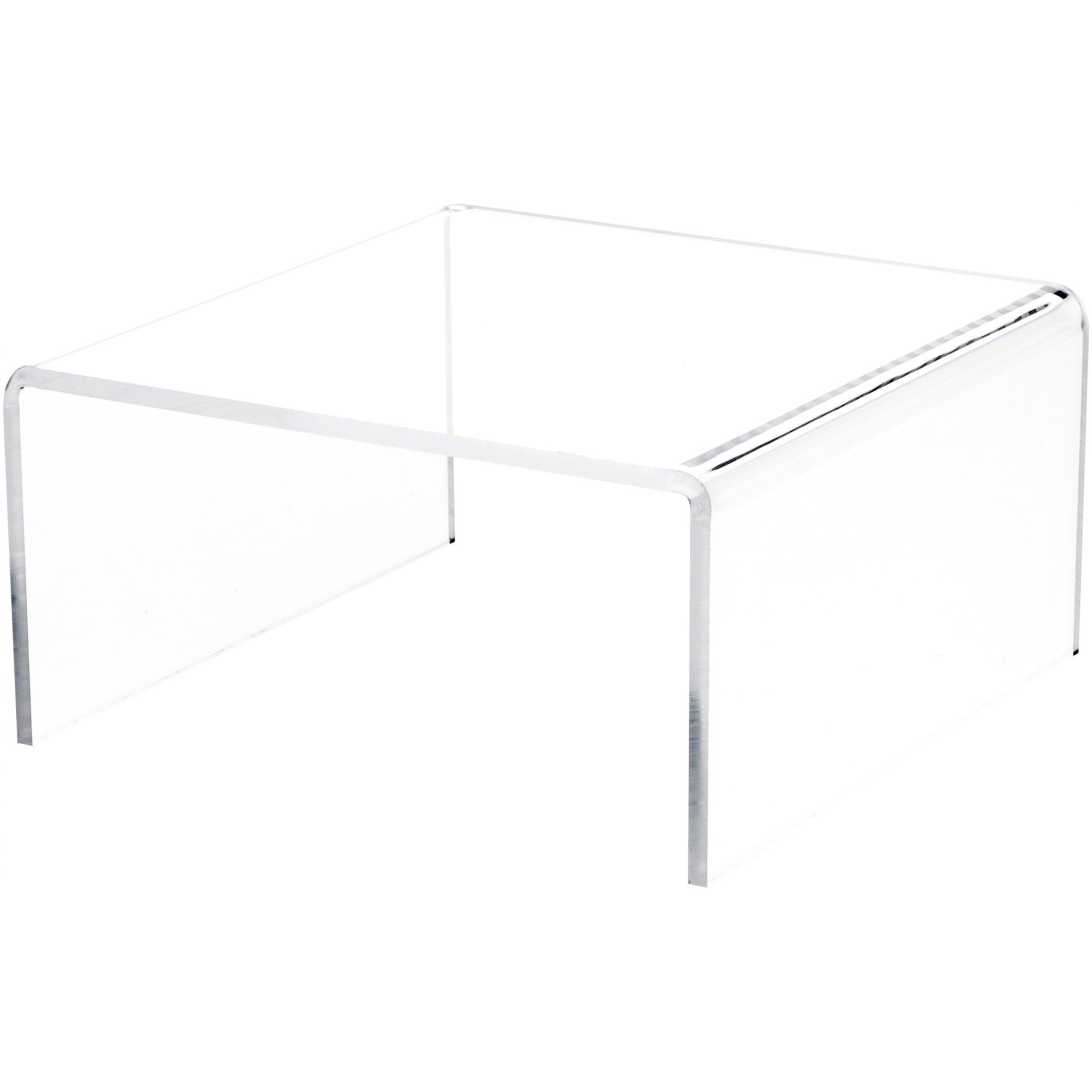 Plymor Clear Acrylic Short Square Display Riser, 4" H x 8" W x 8" D (1/ ...