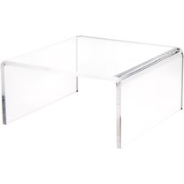 Plymor Clear Acrylic Display Riser with Tray Handles, 4" H x 18" W x 12 ...