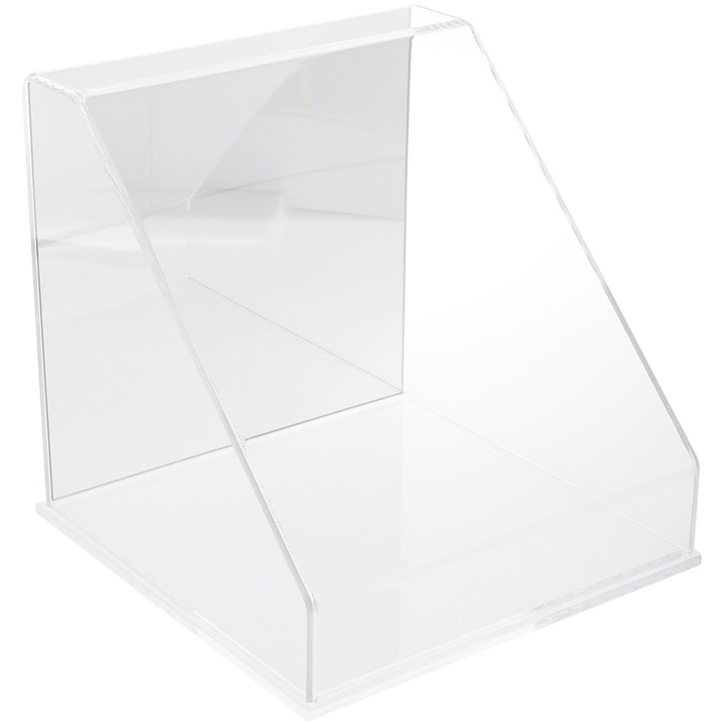 Plymor Clear Acrylic Slanted Front Display Case, 12" x 12" x 12 ...