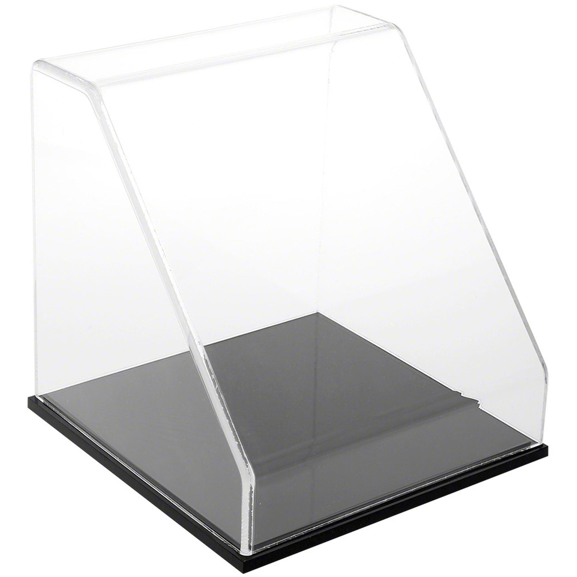 Plymor Clear Acrylic Slanted Front Display Case with Black Base, 10" x ...