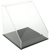 Plymor Clear Acrylic Slanted Front Display Case with Black Base, 12" x ...