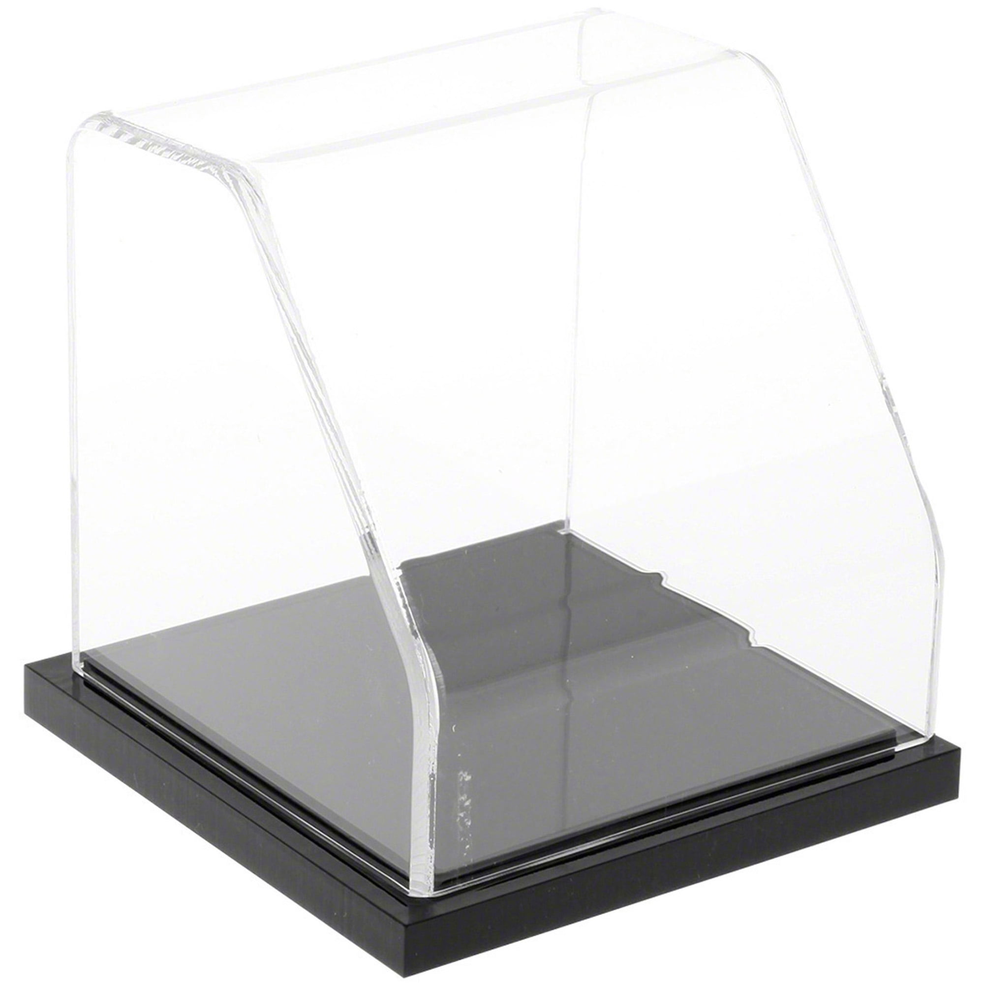 Plymor Clear Acrylic Slanted Front Display Case with Black Base, 4" x 4 ...