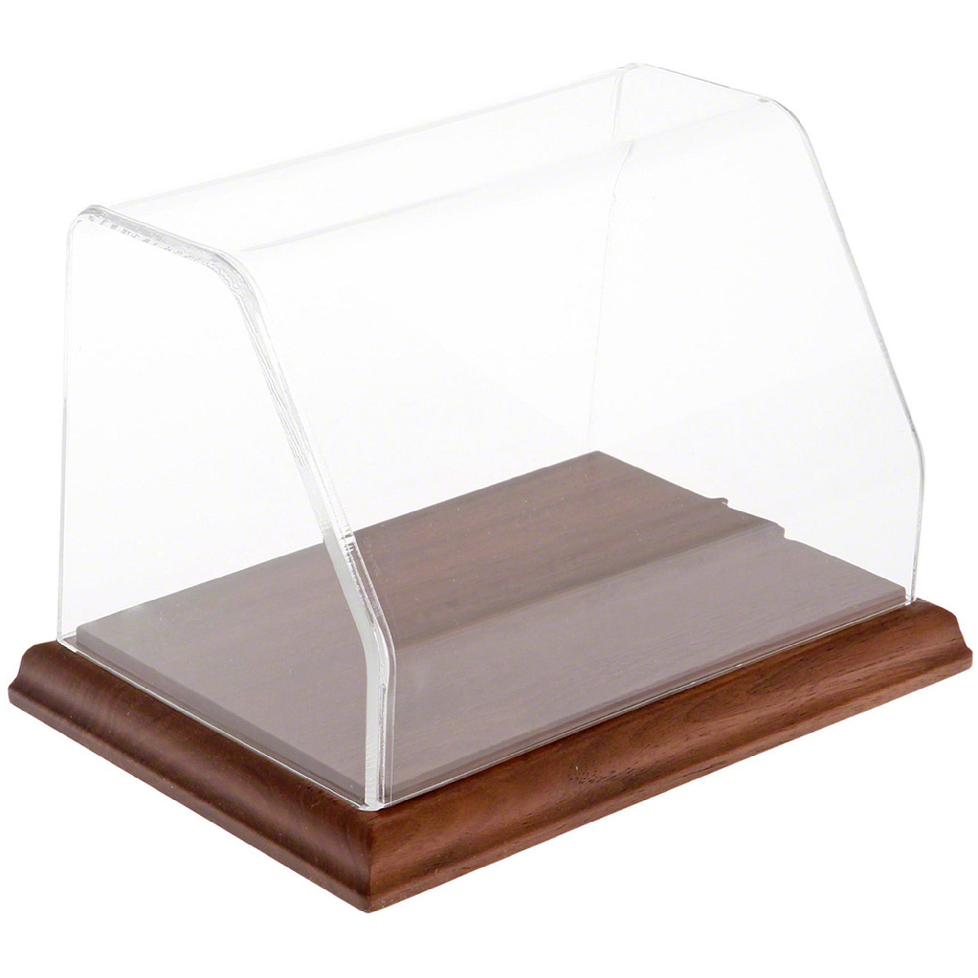 Plymor Clear Acrylic Slanted Front Display Case with Hardwood Base, 6 ...