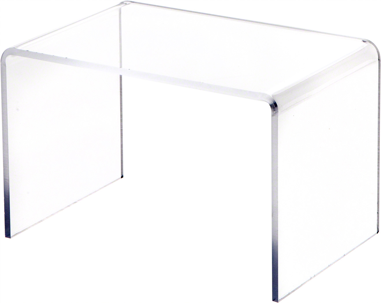 Plymor Clear Acrylic Small Rectangular Display Riser 5 Inch Height X 7