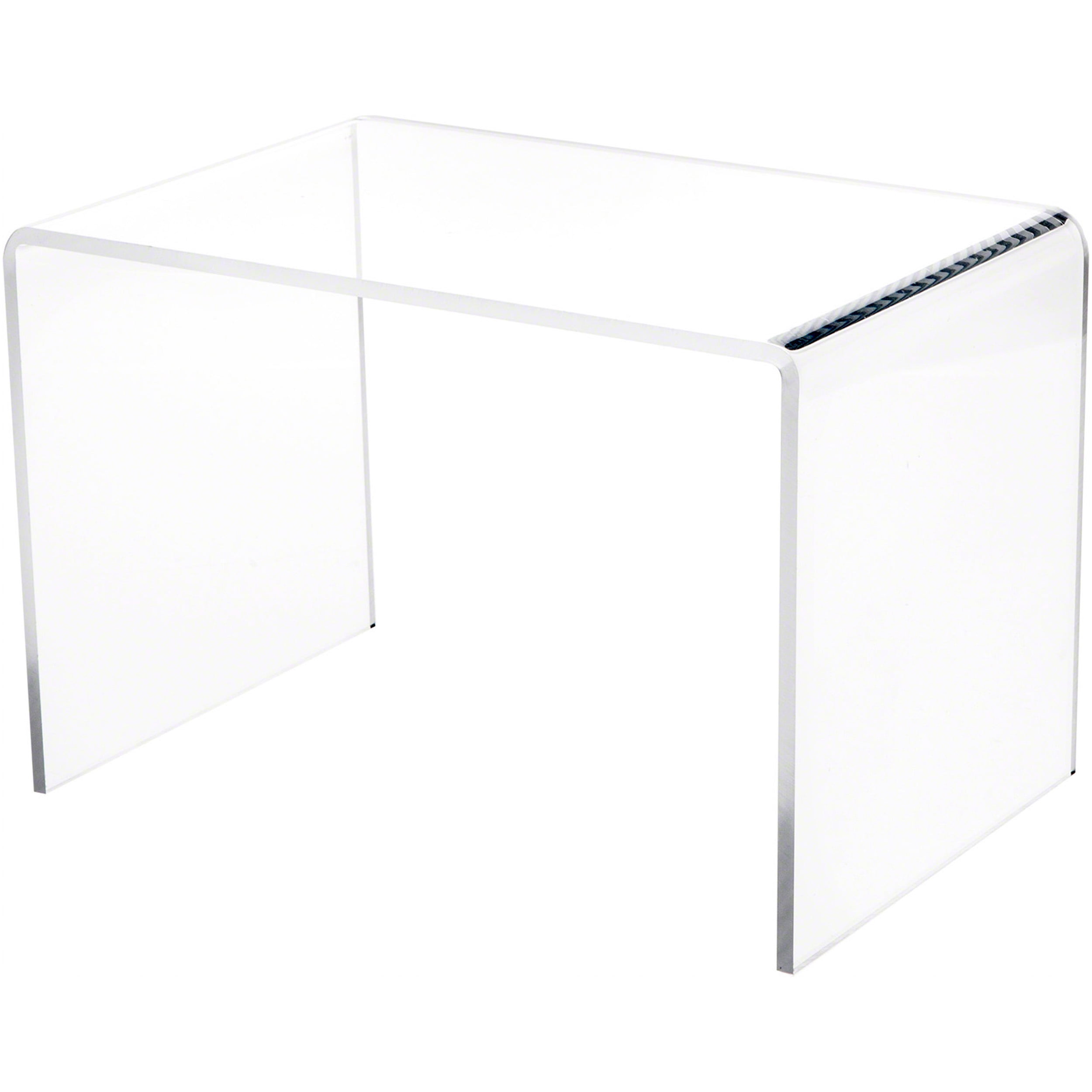 Plymor Clear Acrylic Small Rectangular Display Riser, 7" H x 10.5" W x ...