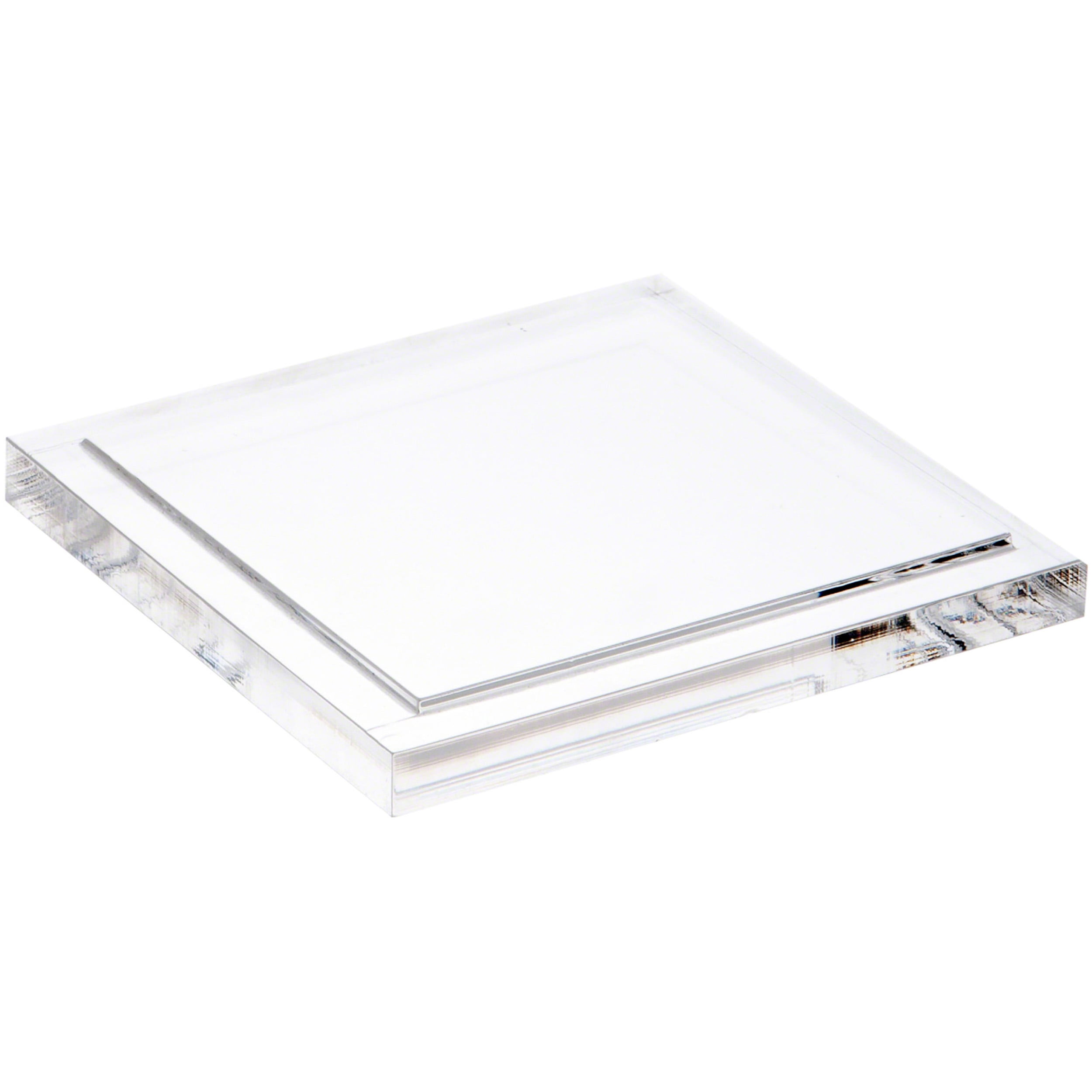 Plymor Clear Acrylic Square Display Base, 4.625" W x 4.625" D x 0.5" H ...