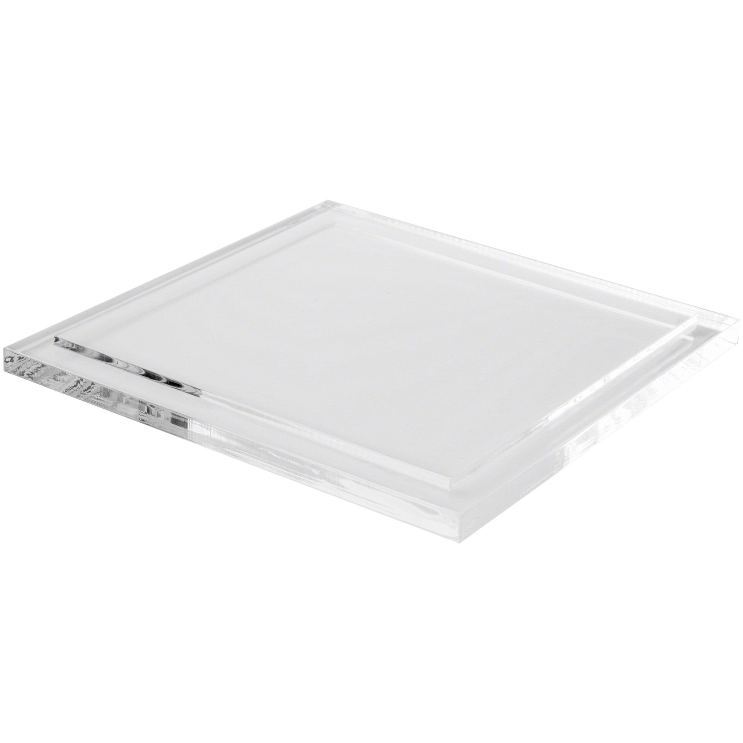 Plymor Clear Acrylic Square Display Base, 6.625" W x 6.625" D x 0.3125 ...