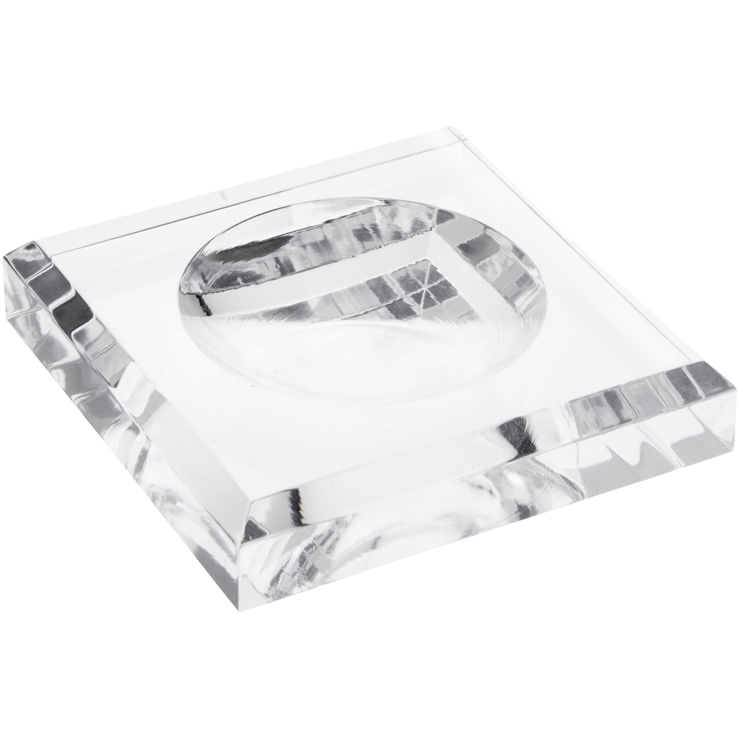 Plymor Clear Acrylic Square Display Base with Indented Circle to Hold ...