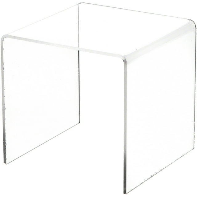 Plymor Clear Acrylic Square Display Riser, 5" H x 5" W x 5" D (1/8 ...