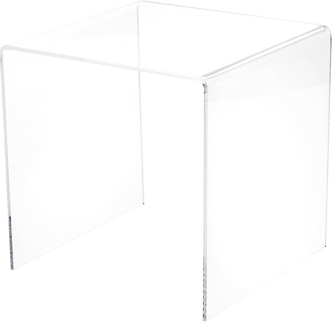 Plymor Clear Acrylic Square Display Riser, 7" H x 7" W x 7" D (1/8 ...