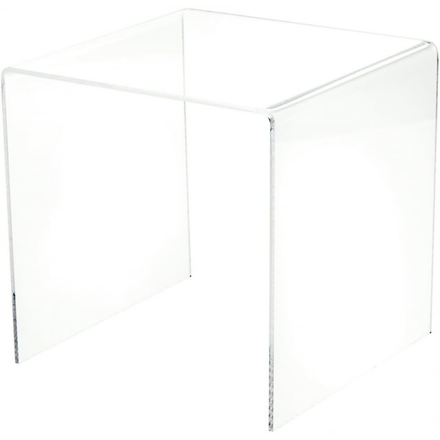 Plymor Clear Acrylic Square Display Riser, 7" H x 7" W x 7" D (1/8 ...