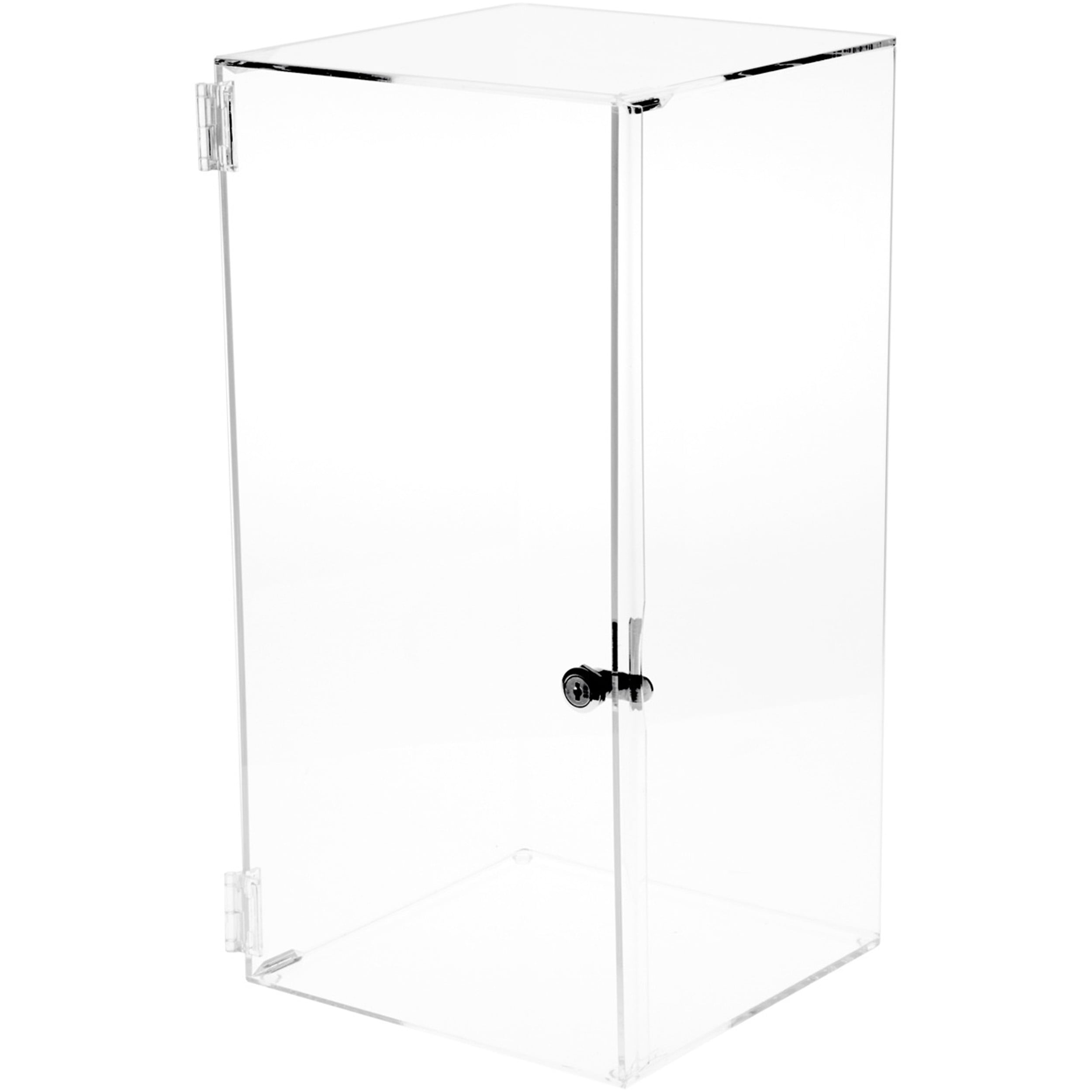 Plymor Clear Acrylic Square Locking Display Case, No Shelf, 20" H x 10 ...