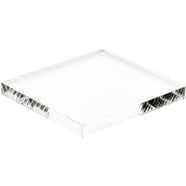 Plymor Clear Acrylic Rectangular Polished Edge Display Base, 8" W x 6" D x 0.25" H, Pack of 6 ...