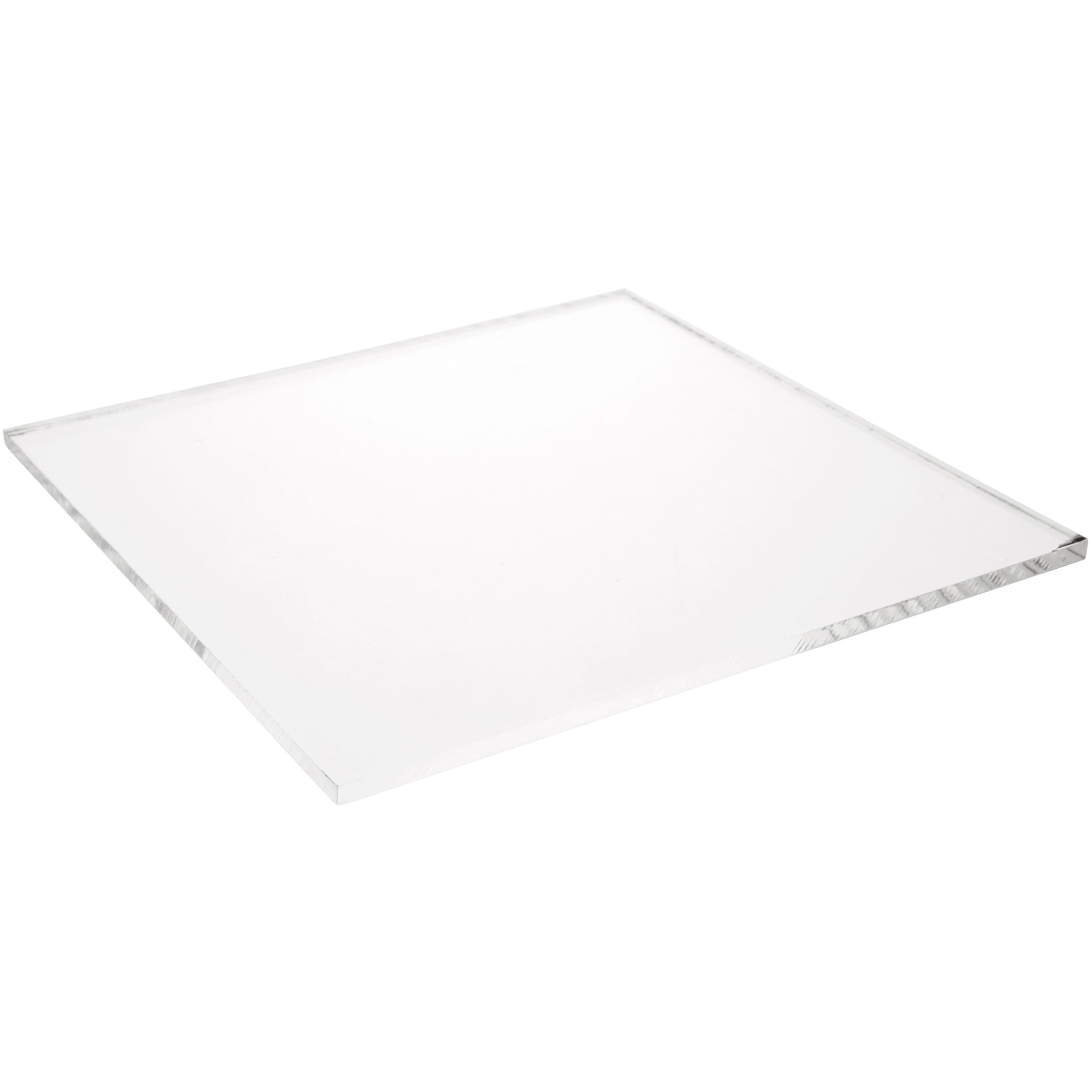 Plymor Clear Acrylic Square Standard-Edge Display Base, 8" W x 8" D x 0 ...