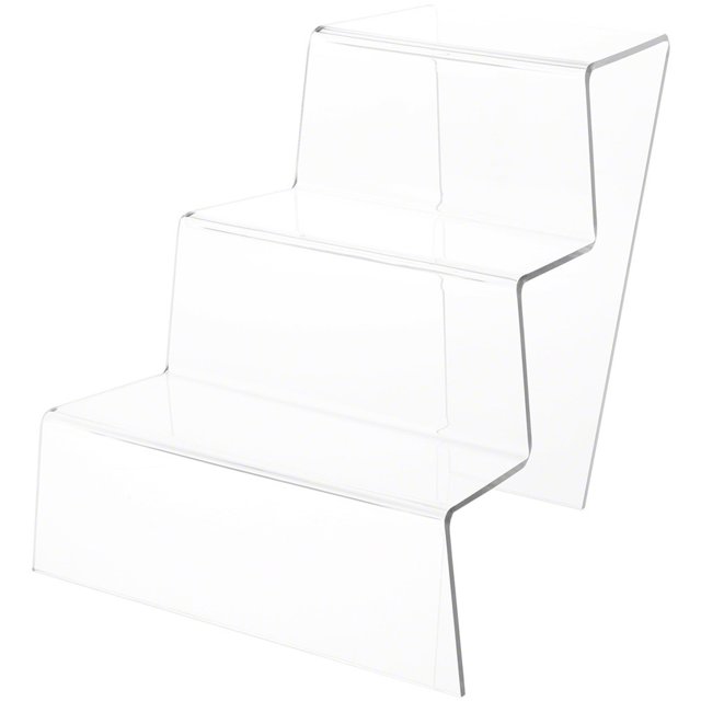 Plymor Clear Acrylic Tapered Display Stairs, 12" H x 12" W x 12.5" D (2 ...