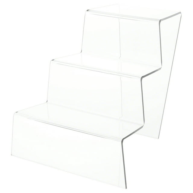 Plymor Clear Acrylic Tapered Display Stairs, 12" H x 12" W x 12.5" D (2 Pack) - Walmart.com