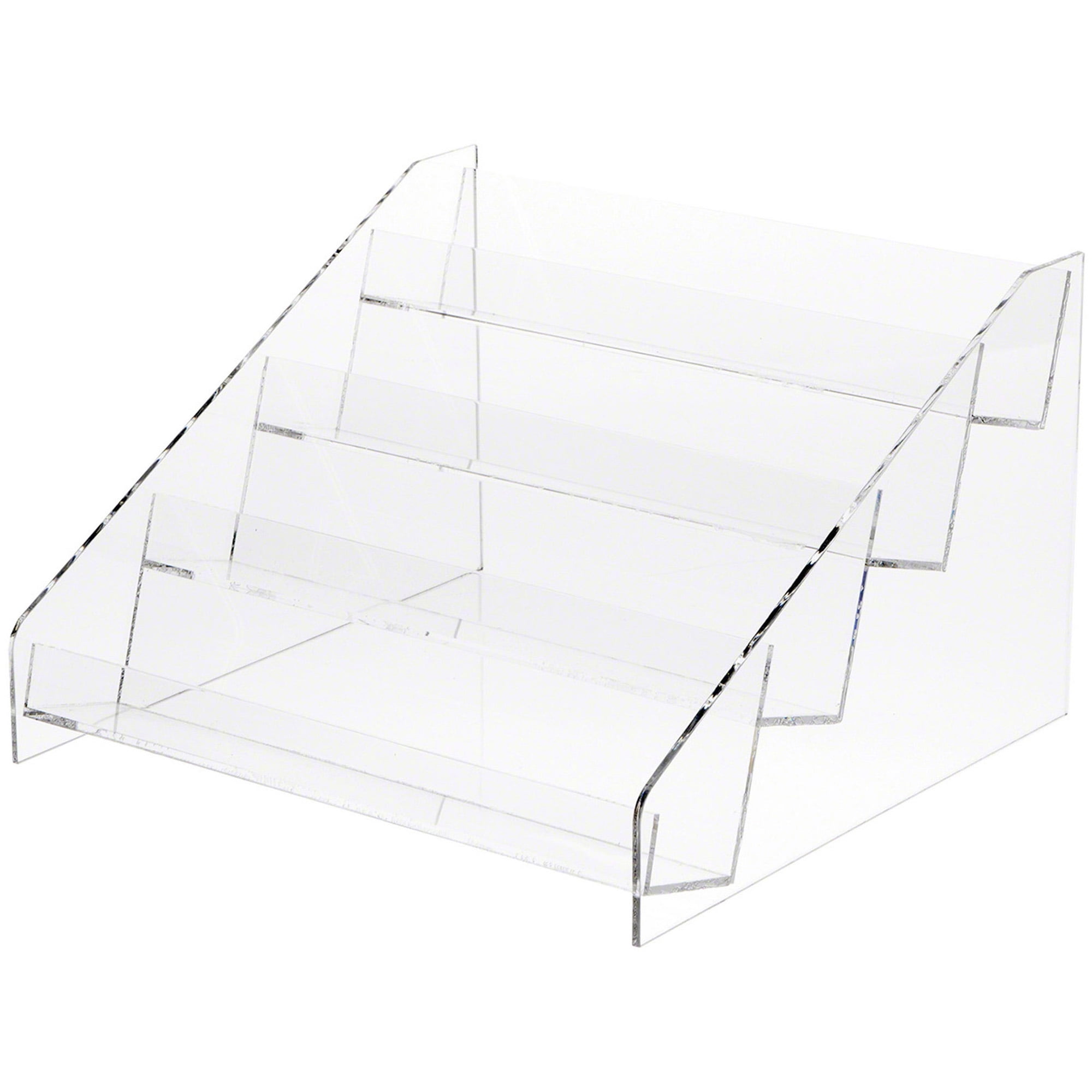 Plymor Clear Acrylic Tilted-Back Flanged Display Stairs, 6.5" H x 10.25 ...