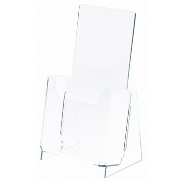 Plymor Clear Acrylic Tri-Fold Brochure Literature Holder (Wall Mount ...