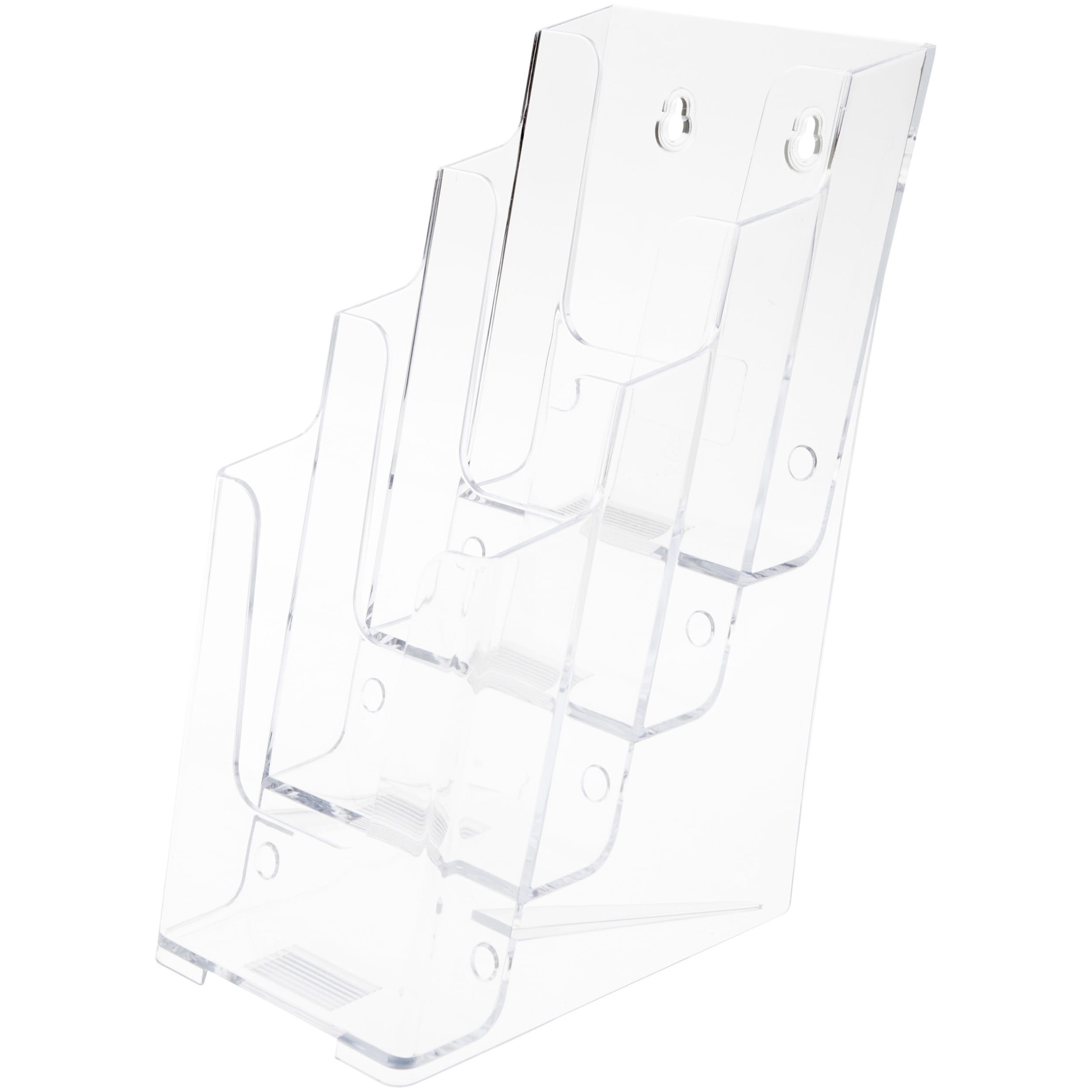 Plymor Clear Acrylic Vertical 4-Level Tri-Fold Brochure Literature ...