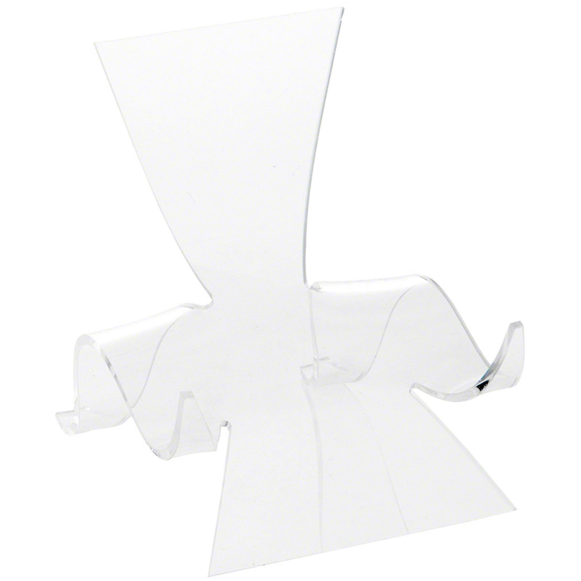 Plymor Clear Acrylic Wave Display Easel, 4.625" H x 3.875" W x 4.625" D ...