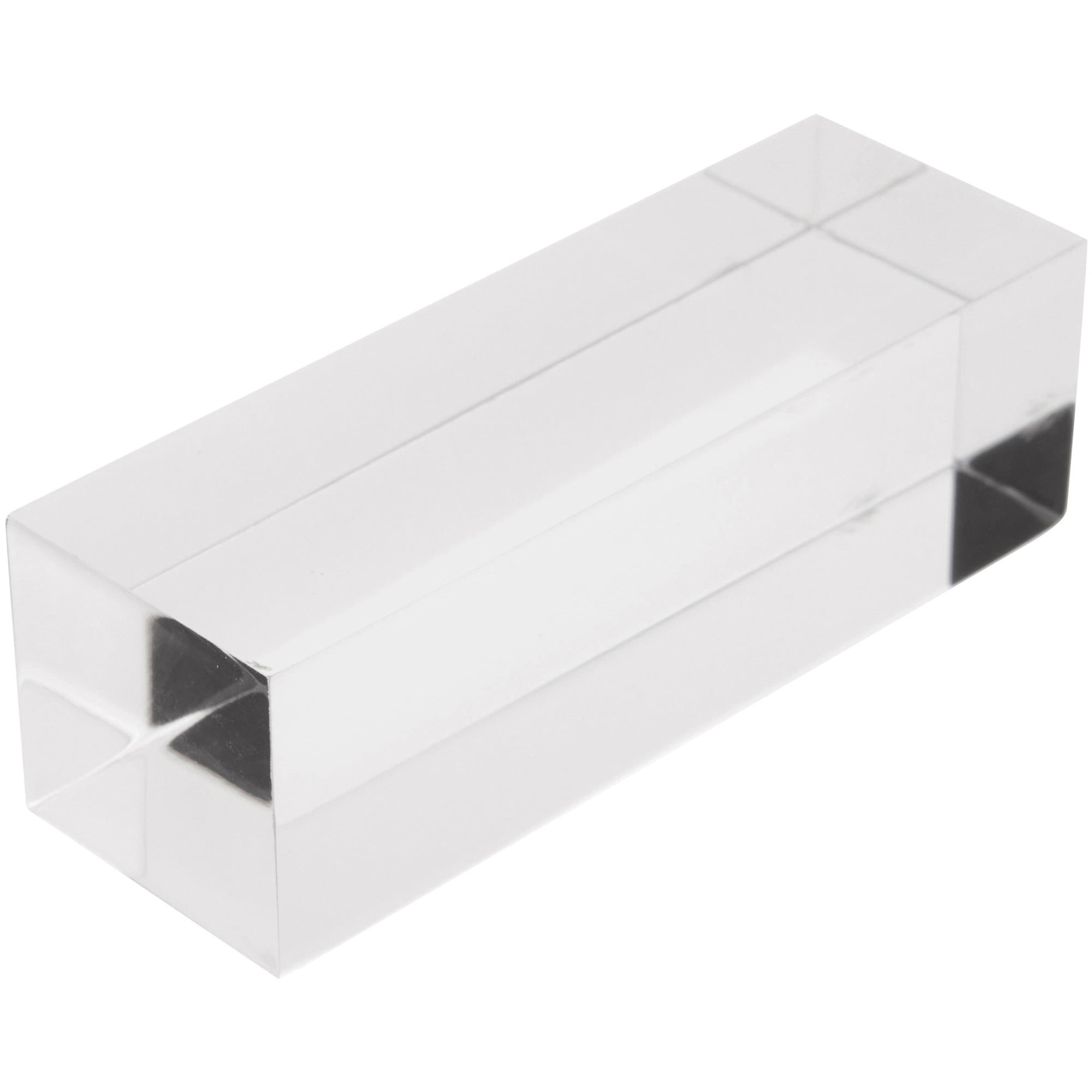 Plymor Clear Polished Acrylic Rectangular Display Block, 1" H x 1" W x ...