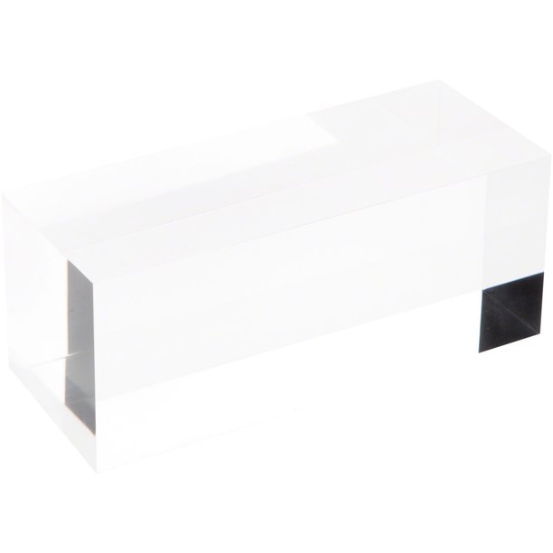 Plymor Clear Polished Acrylic Rectangular Display Block, 2" H x 2" W x 5" D - Walmart Business ...