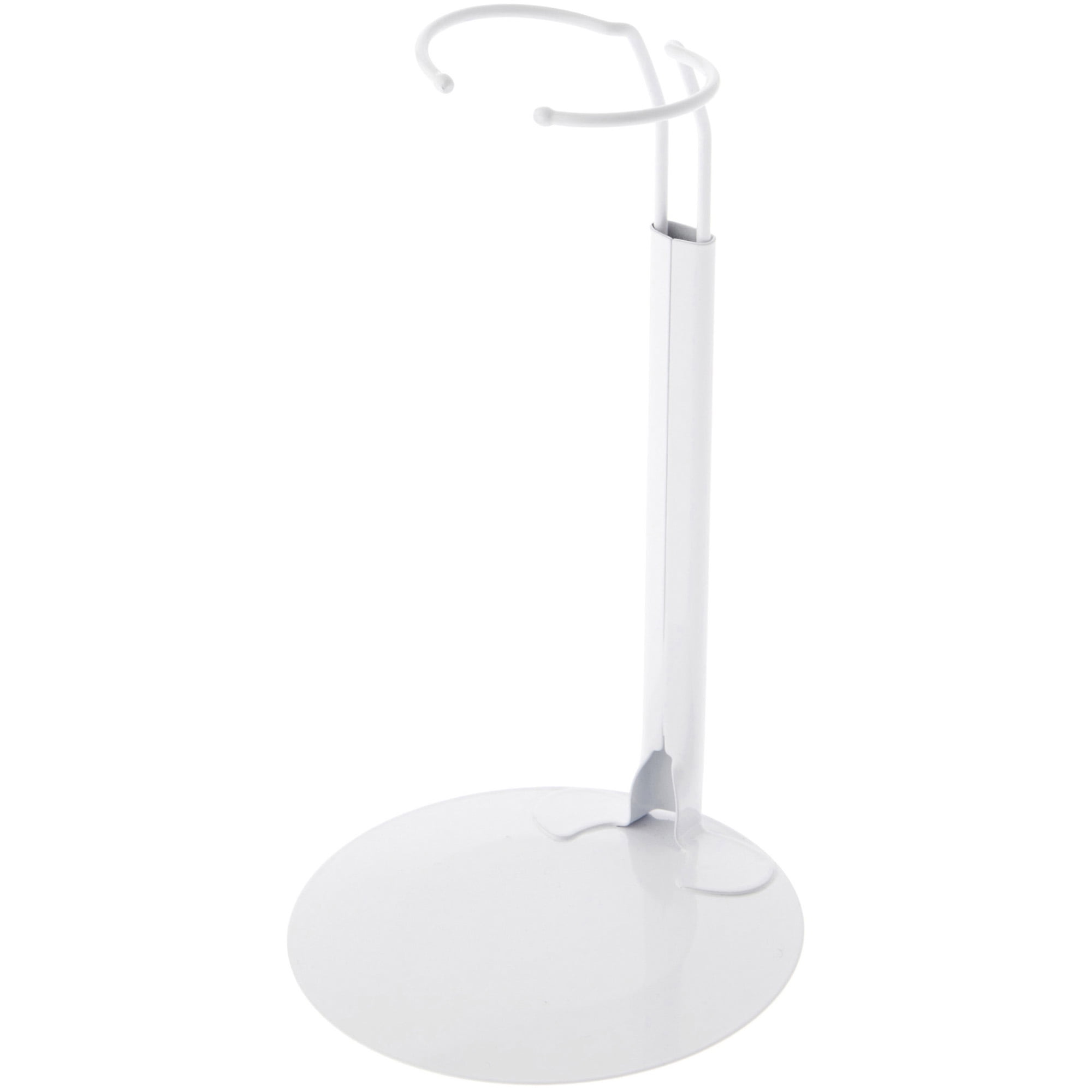 Plymor DSP-70W White Adjustable Doll Stand, fits 12, 13, 14, 15, 16 ...