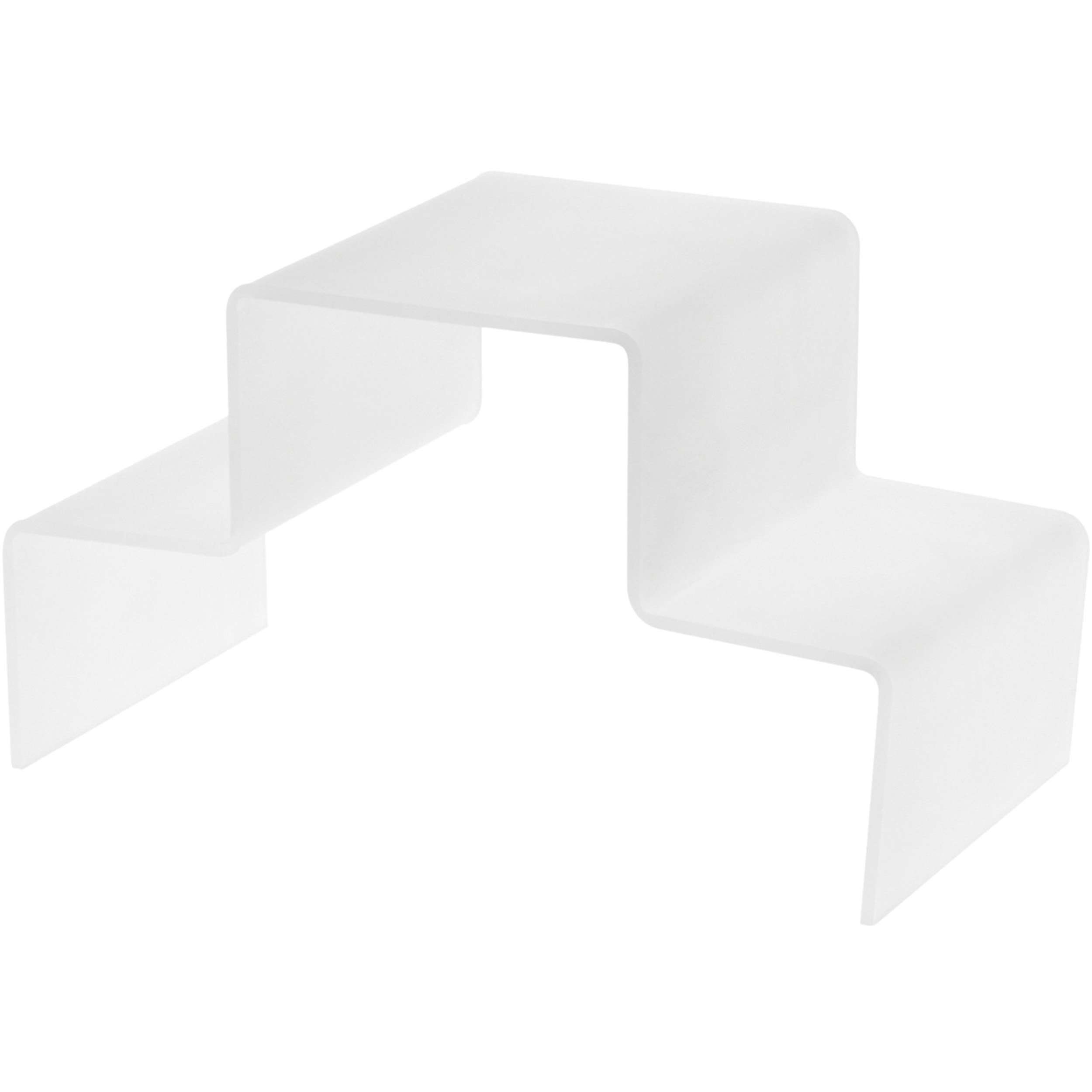 Plymor Frosted Acrylic Tiered Display Stairs, 6.25" H x 11.75" W x 6" D ...