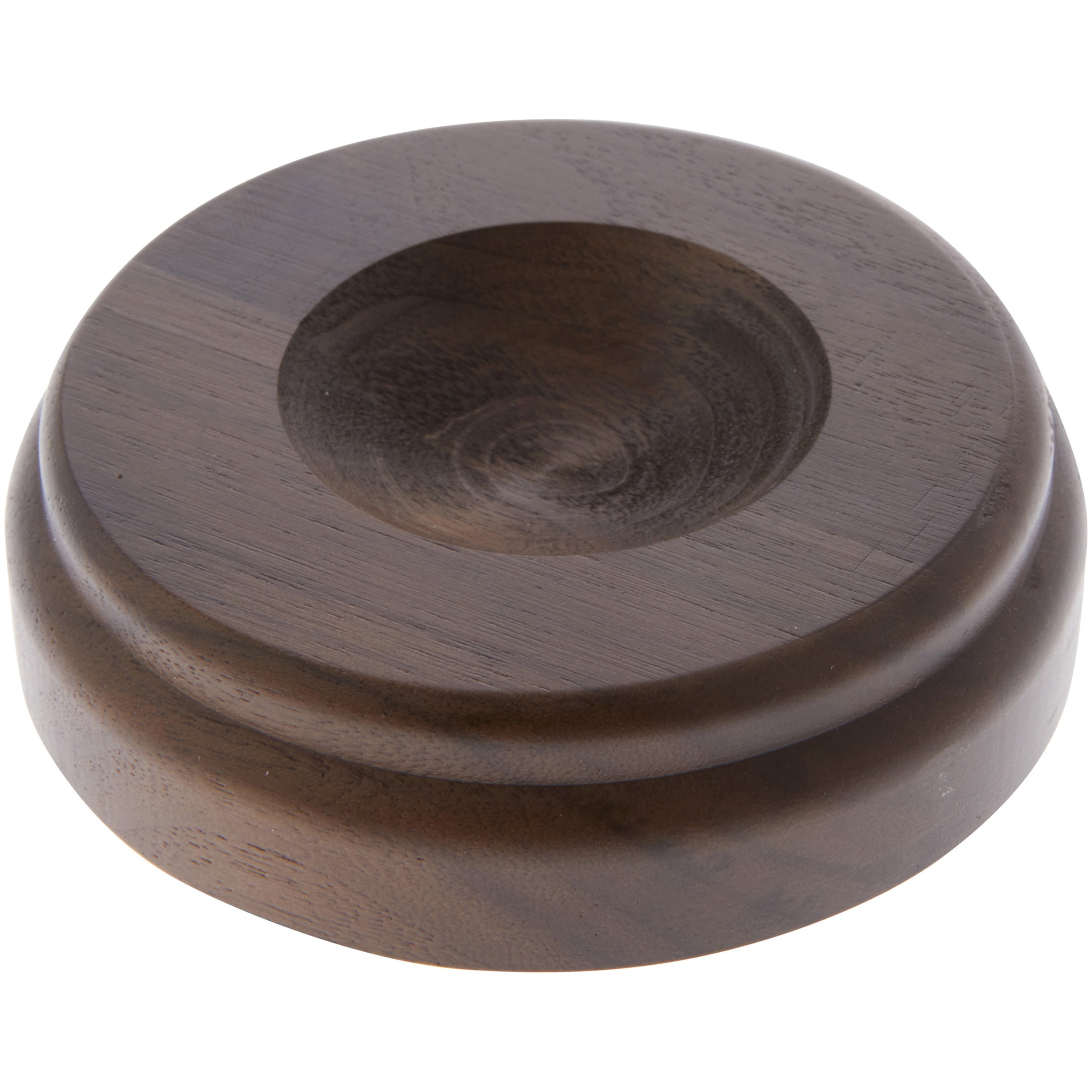 Plymor Revolving Walnut Round Wood Display Base with Indented Circle to ...