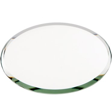 Round Glass Floral Mirror - 12 inches - Walmart.com