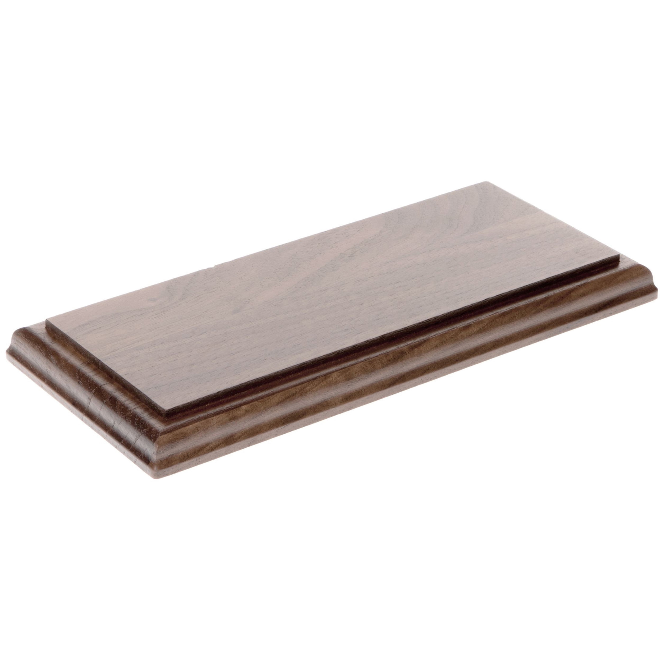 Plymor Solid Walnut Rectangular Wood Display Base with Ogee Edge, 10.75 ...