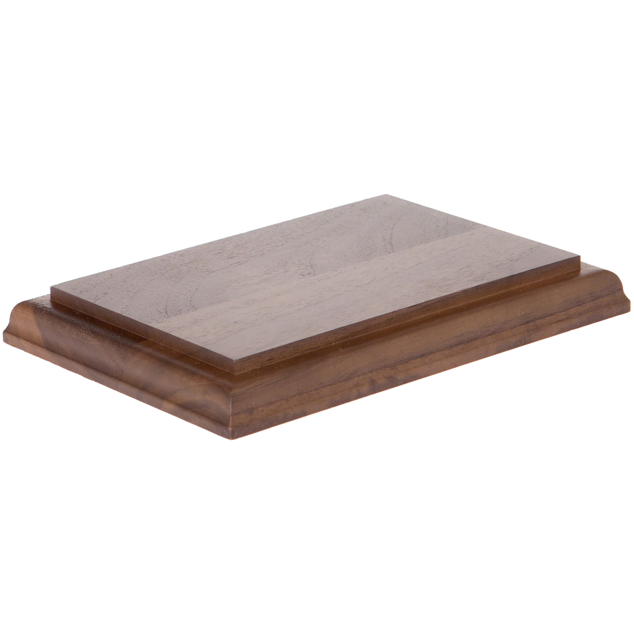 Plymor Solid Walnut Rectangular Wood Display Base with Ogee Edge, 6.875 ...
