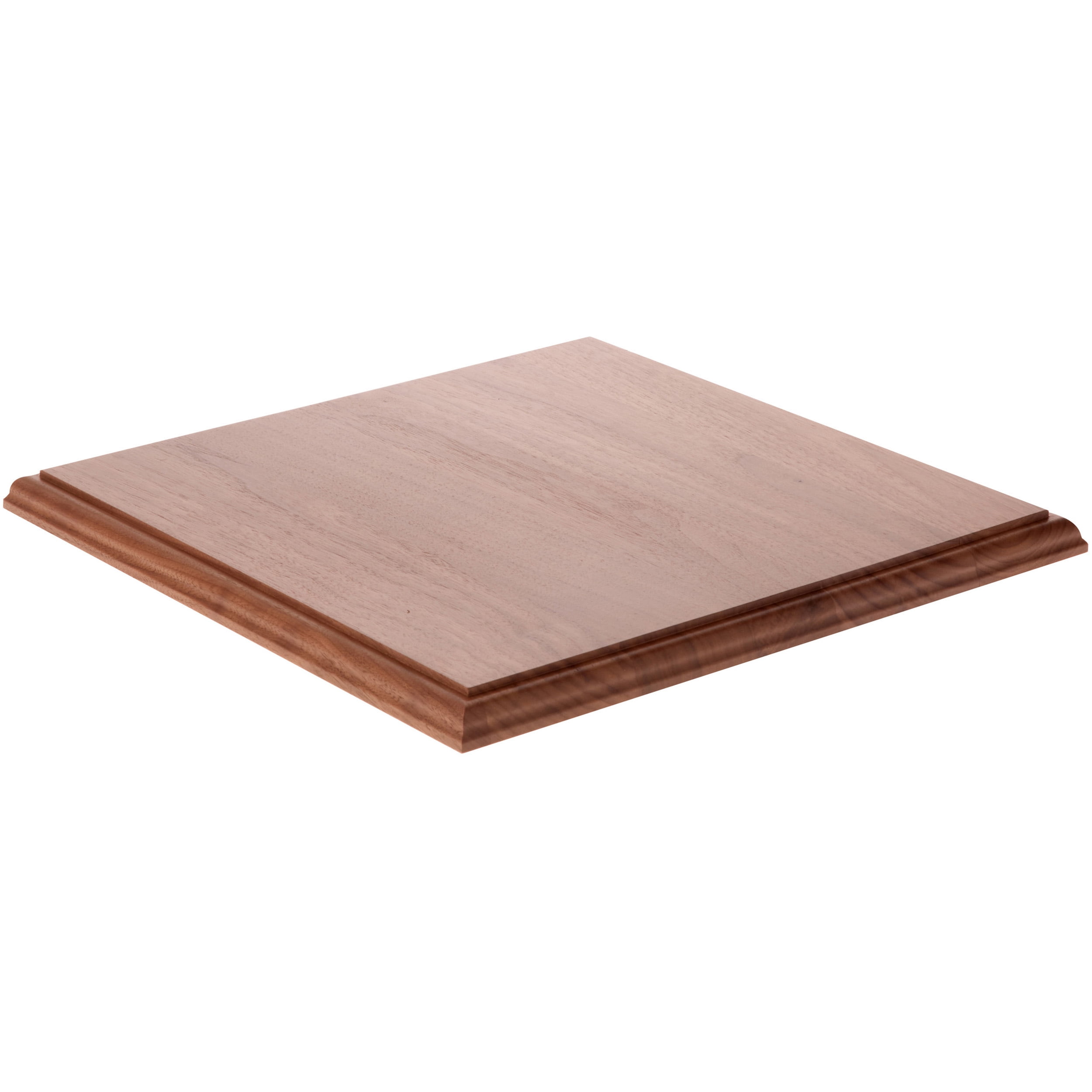Plymor Solid Walnut Square Wood Display Base with Ogee Edge, 13.625" W ...