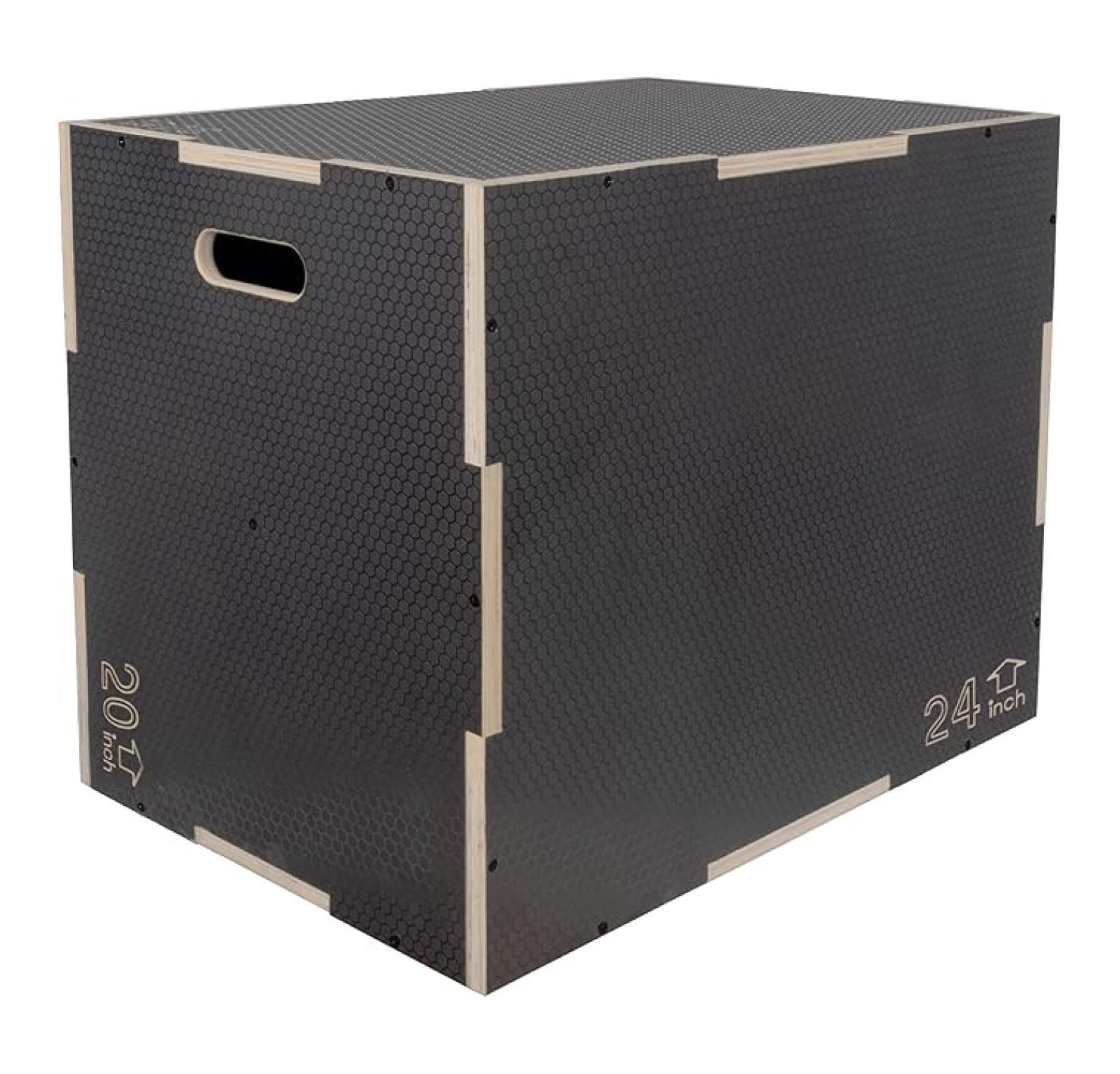 Plyo Box 3 in 1 Non-Slip Wooden, Jumping Exercise Box - 12x14x16 Inch ...