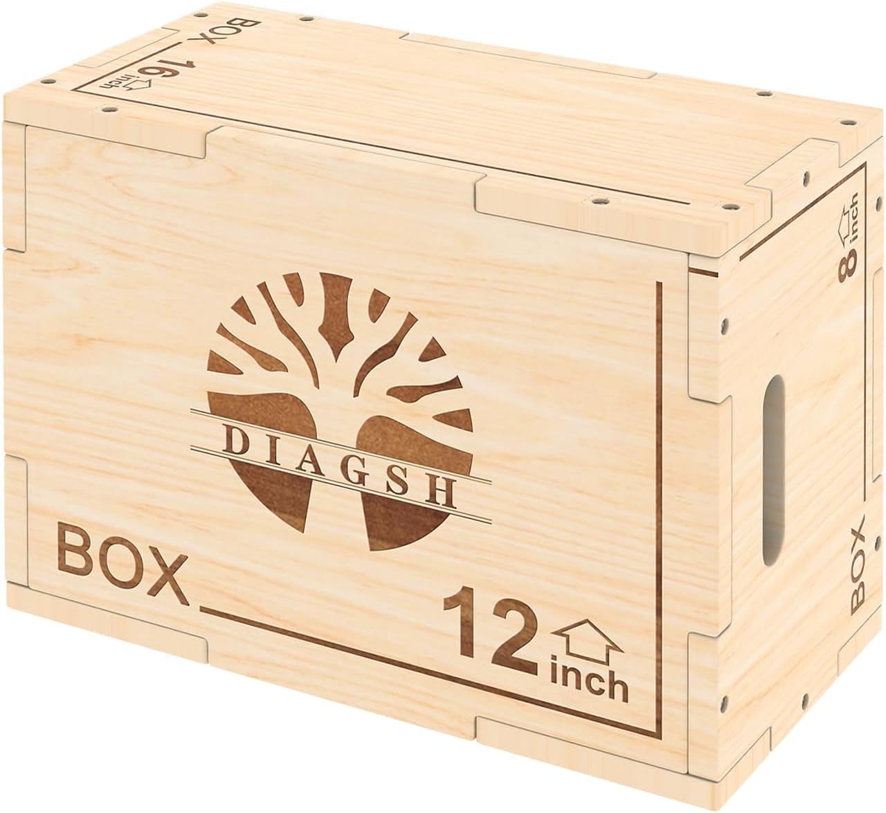 Plyo Box - 3-in-1 Wood Plyometric Jump Platform for Home Gym Training ...