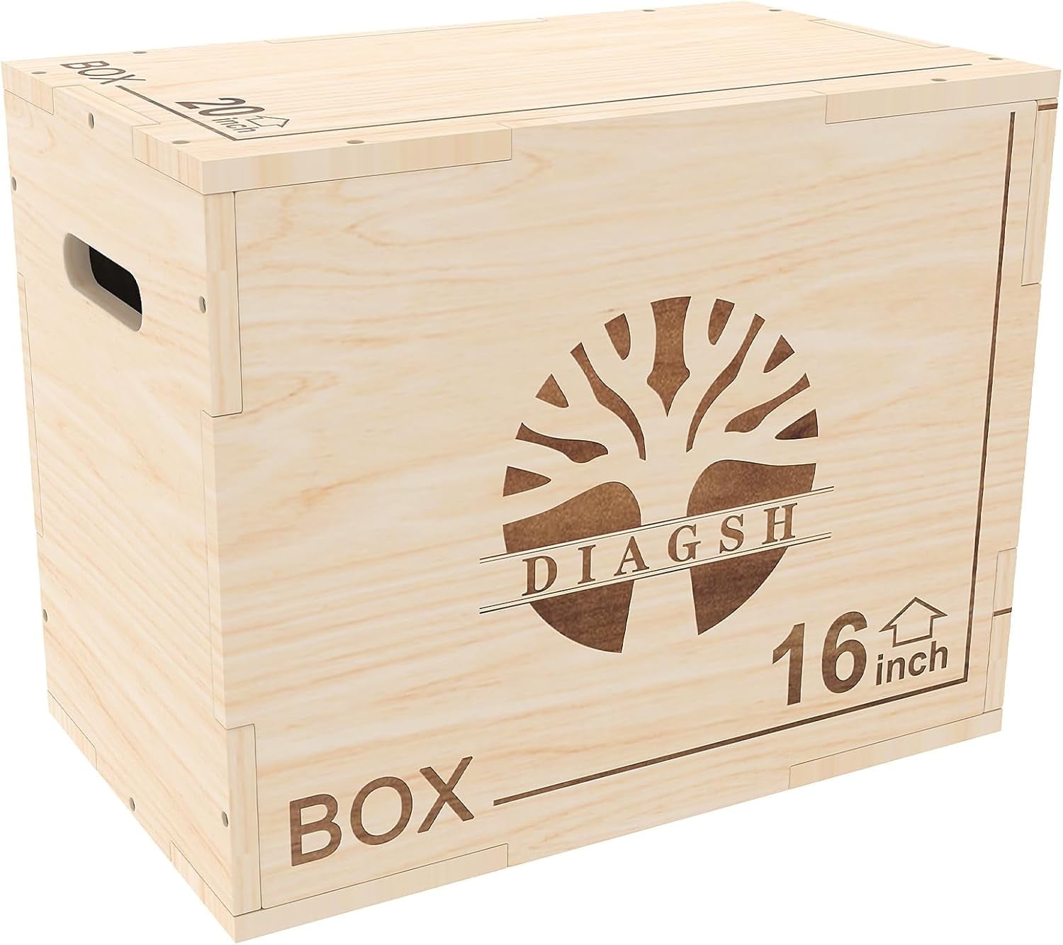 Plyo Box - 3-in-1 Wood Plyometric Jump Platform for Home Gym Training ...