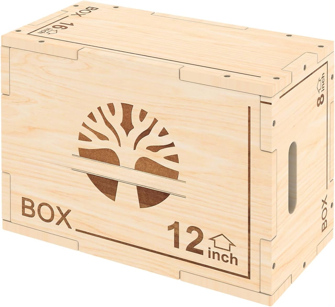 Plyo Box -Wood Plyometric Jump Platform for Home Gym Training - Ideal ...